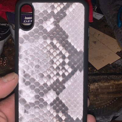 Red Python Leather iPhone 12 Pro Max Case Red Python Skin Exotic Leather iPhone 13 Case Python ...