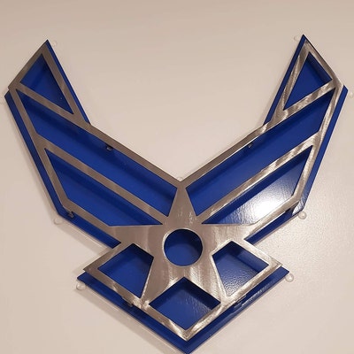 Air Force Logo, Military, Metal Art, Metal Wall Art, Home Decor, Metal ...