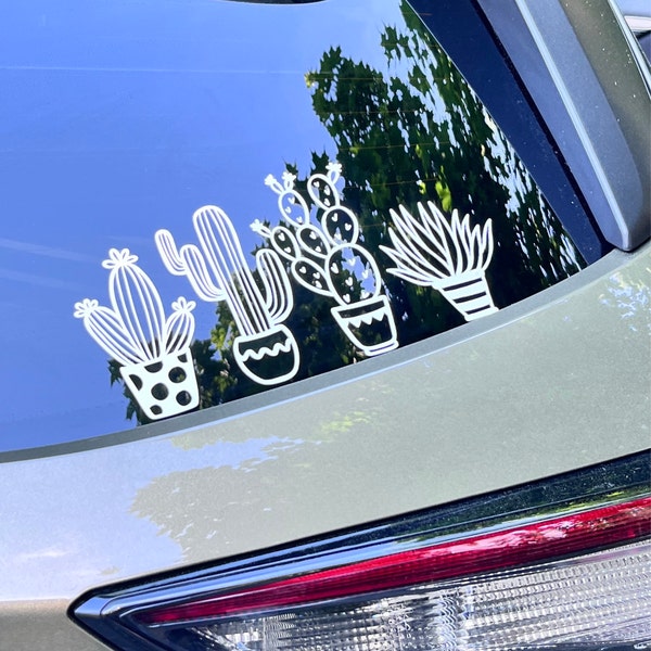 Cactus Plants Vinyl Decal Cactus Decal Boho Decal Bohemian Decor ...