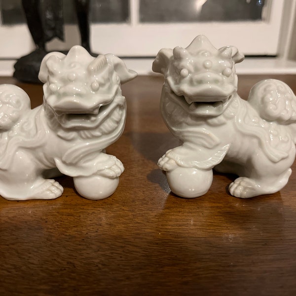 Foo Dogs - Small Red Foo Dogs! Ravishing Red and Gold Shishi Lions! - Etsy