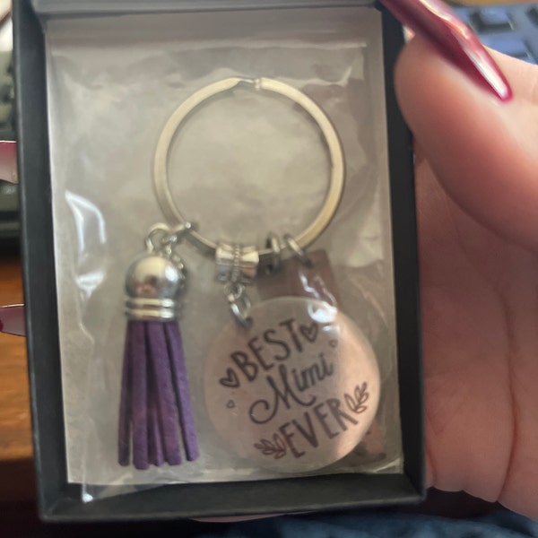 Mimi Gift Keychain Key Chain • BEST MIMI EVER • #1 Mimi • Mimi Gift ...