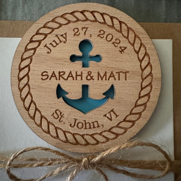 Cow Ear Tag Save the Date Magnet, Farm Wedding Invite, Wooden Save the ...