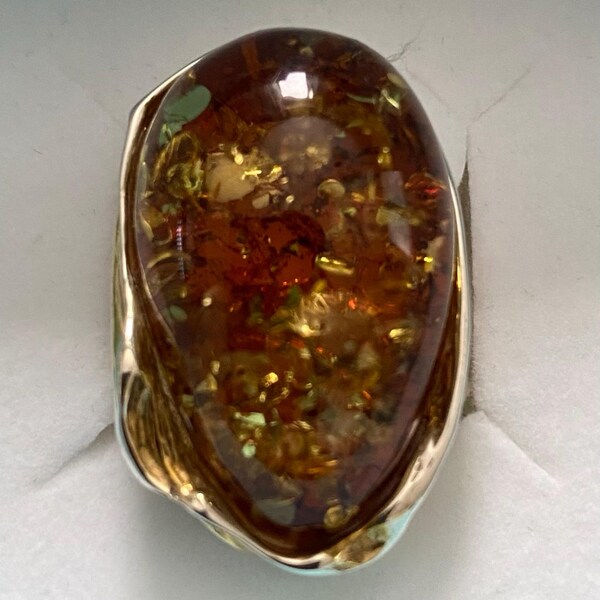 Natural Egg Yolk Baltic Amber Ring, Honey Amber Ring, Amber and ...
