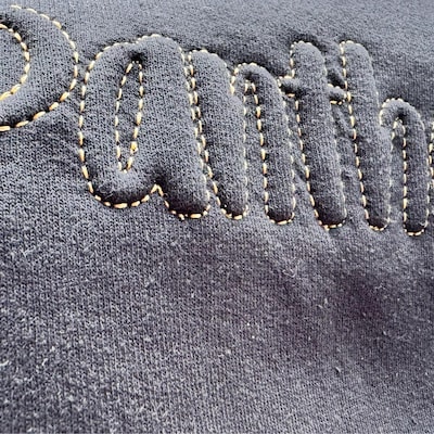 Embossed 3D Puff Embroidery Font Puff Foam Embroidery Font Puffy ...