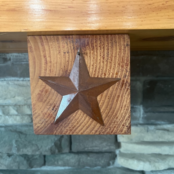 Burgundy Barn Stars, (3)- 3.75”x3.75” , Metal Stars, Custom Painted ...