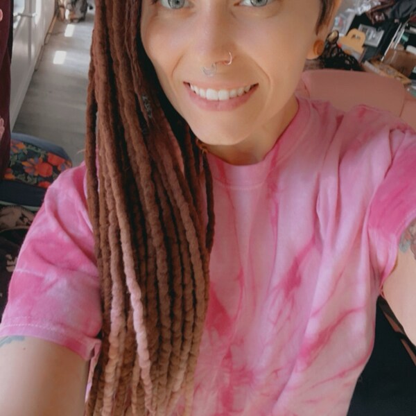 Wool Dreadlocks DE Spunky PIXIE Purple Pink Teal Turquoise Wool Dreads ...