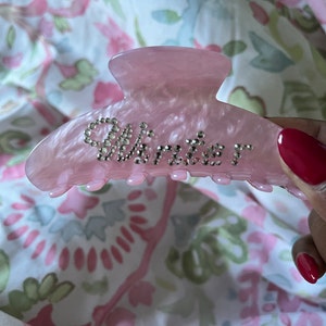 Custom Rhinestone Name Hair Claw Clips - Etsy