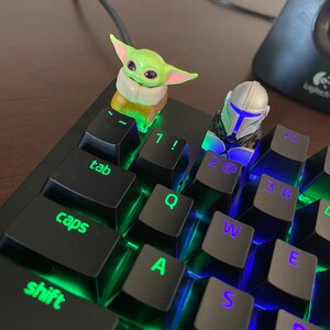 The Mandalorian Backlit LED Keycaps Handmade Resin Custom - Etsy