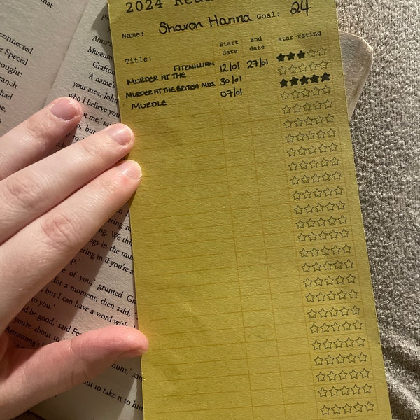 2025 Reading List Bookmark - Etsy