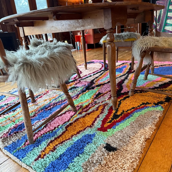 Custom Moroccan Rug With Neutral Beige , Hand Made Rug, off White Rug ...