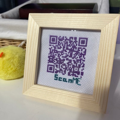 Custom QR Code Cross Stitch Pattern Instant Download, Personalized ...
