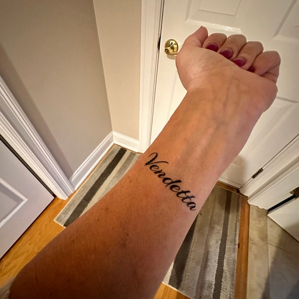 Customized Temporary Tattoos Fake Tattoos Your Words Set of 2 - Etsy