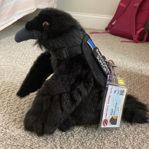 ESSA Raven Crow Emotional Support Plush Stuffed Animal Personalized ...
