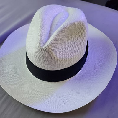 Genuine Panama Hat Natural Color Handmade Classic Fine Classy Elegant Fedora Hats Paja Toquilla ...