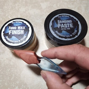 Premium Wood Turning Abrasive Sanding Paste & Tung Wax Finish - Etsy