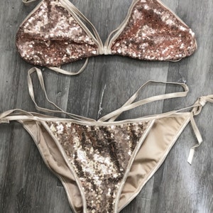 Sexy, Sequin, Sparkly, Bling, Purple Bikini. Made to Order, Unique ...