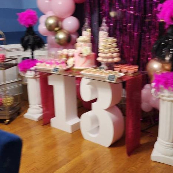 Any Single Number Table Base Foam 30 Tall and 8 Feet Birthday Photo ...