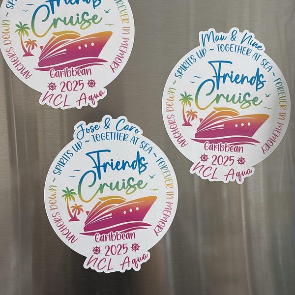 Personalized Cruise Door Magnet Family Names Vacation Cruise Squad ...