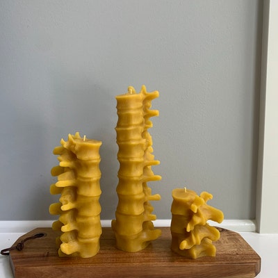 Beeswax Human Spine Candles, larger Set of 3 - Etsy