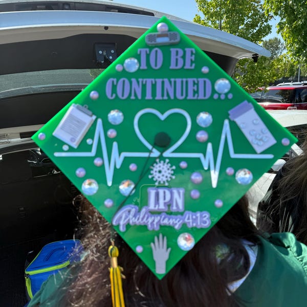 ACRYLIC Graduation Cap Topper, Nurse Graduation, Medical Assistant ...