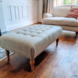 New Buttons and Wool Footstool in ANY Abraham Moon 100% Wool - Etsy UK