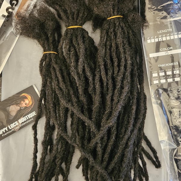 Textured Human Hair Wicks Loc Extensions | Jumbo Loc Extensions | Thick ...