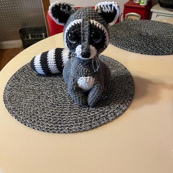 CROCHET PATTERN Pedro the Raccoon Crochet Amigurumi Stuffed Soft Plush ...