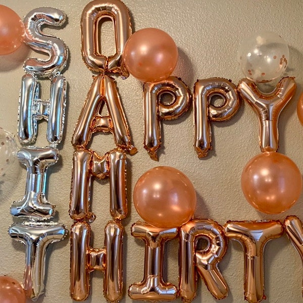 30 Piece so Happy Im Thirty Balloons 30th Birthday Decor Dirty Thirty ...