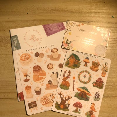 Autumn 2022 Bundle of 5 Sticker Sheets Bullet Journal Sticker ...