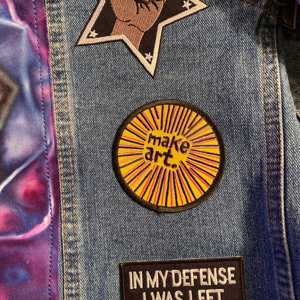 Make Art. Embroidered Patch - Etsy