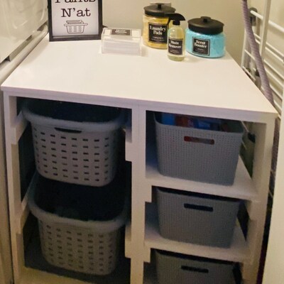 Double Top Shelf Laundry Tower - Etsy