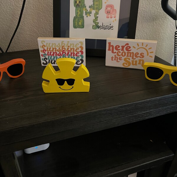 SUNGLASSES, SUN and SUMMER Signs | Wooden | Tiered Tray Decor ...