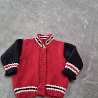 Back to School Kids Jacket Knitting Pattern Varsity Jacket Letterman ...