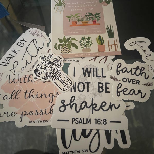 FAITH Sticker Pack | Bible Verse Stickers | Scripture Christian ...