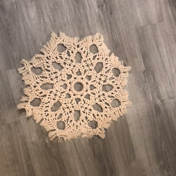 Macrame Table Centerpiece Charger, Round Runner, Wedding Color ...