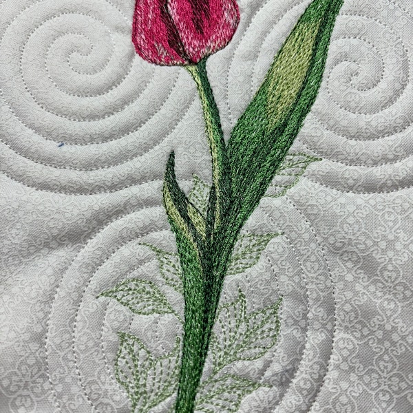 Tulip Machine Embroidery Design - Tulip Embroidery Files - 7 Sizes ...