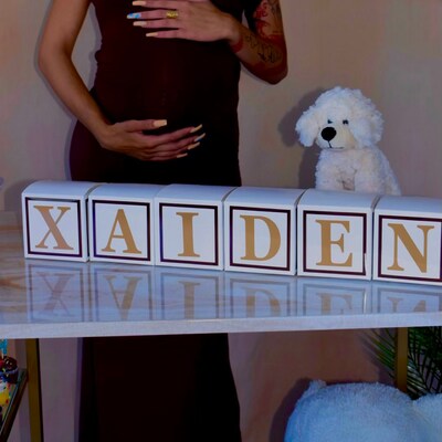 Baby Shower Blocks / Baby Shower Decor / Personalized Baby Blocks With ...