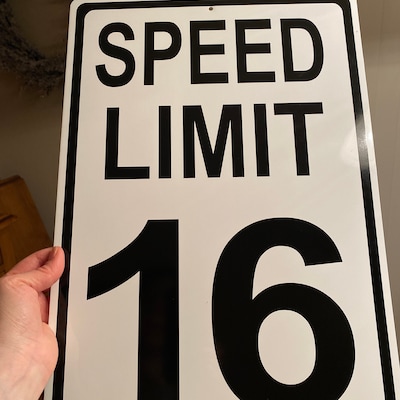Speed Limit 16 Metal Street Traffic Sign NEW 16MPH 16th Sixteenth ...