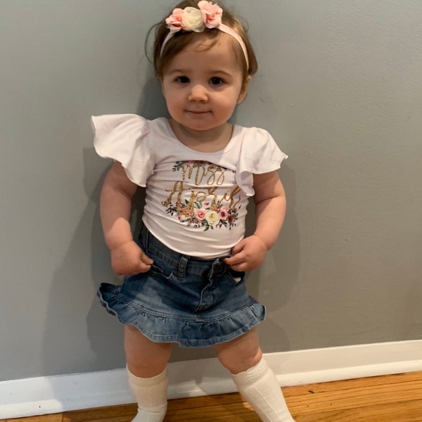 Miss April Outfit Spring Birthday Outfit New Baby Gift Baby Girls 1st ...