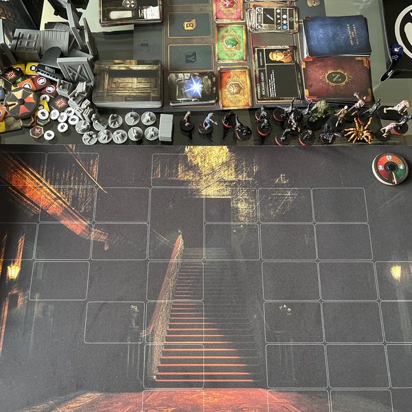 Resident Evil Board Game Mansion Map - Neoprene Mat - Playmat - Etsy