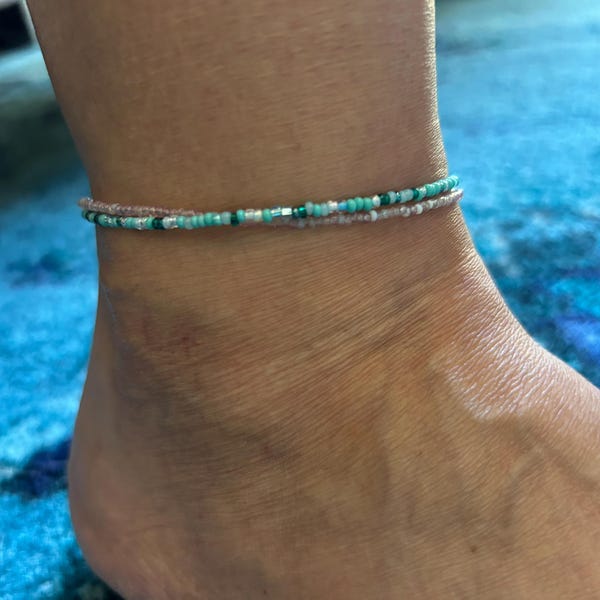 Seed Beaded Anklets - Etsy