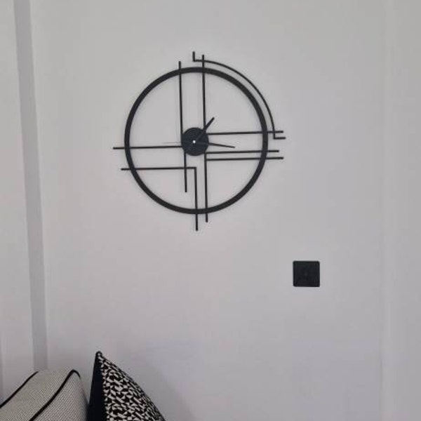 Antique Style Roman Numeral Metal Wall Clock, Rustic Modern Wall Clock ...