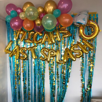 Last Splash Banner Bachelorette Party, Bridal Pool Party Tropical ...