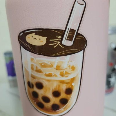 Boba Tea Clear Vinyl Sticker - Etsy