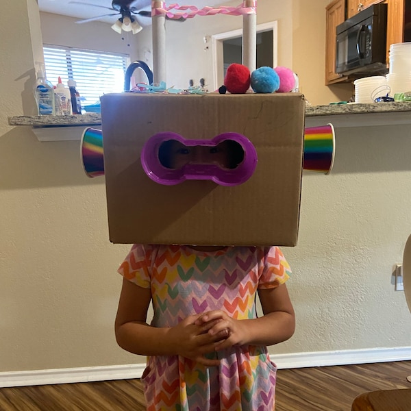 Build-your-own Cardboard Box Robot Costume - Instructions Only - Etsy