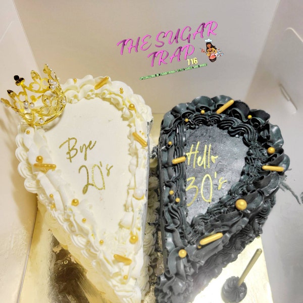 Custom Flat Lay Cake Topper Heart Cake Topper Birthday Cake Charm ...