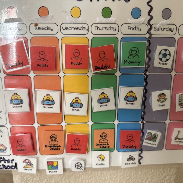 Drop off Pick up Weekly Planner, Childrens Activity Planner, Digital ...