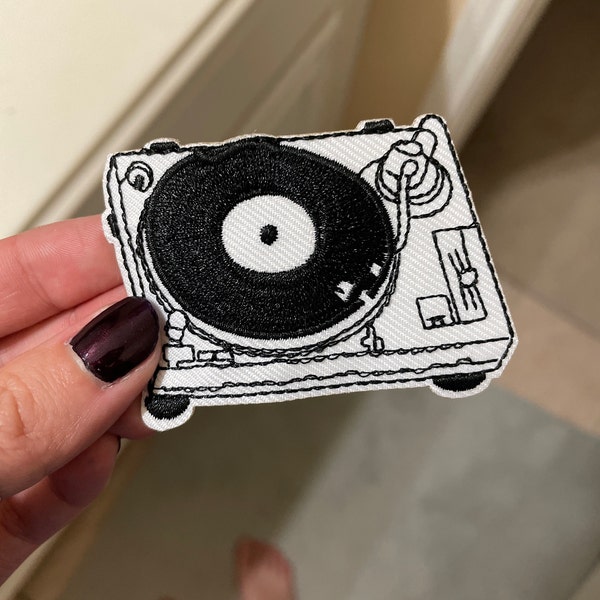 Record Player Iron-on Patch, Vinyl Player Badge, Vintage Decorative ...