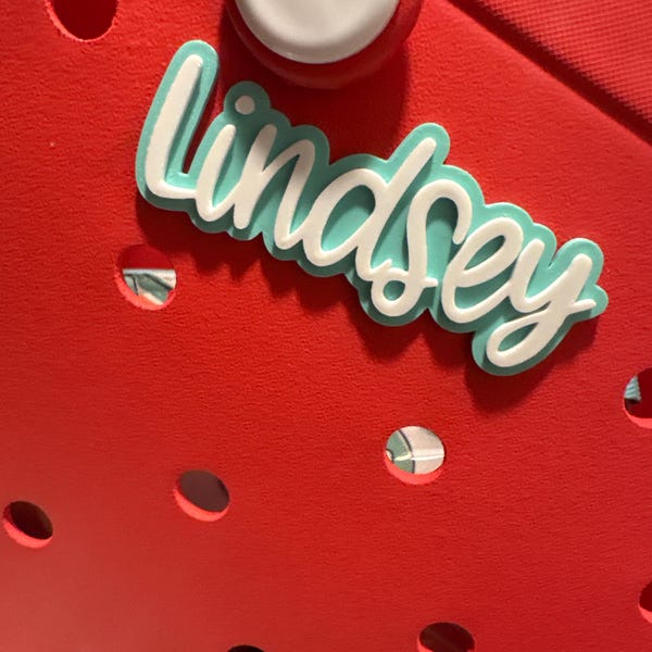 Custom Slider Bracelet With Pave Bubble Letter Charms | Personalized ...