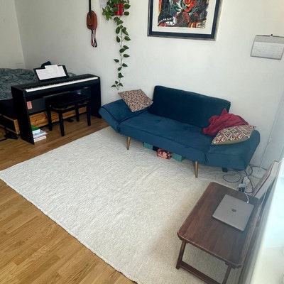 Extra Large Pine Green Rug 6.5x10 Feet, Green Area Rug, Living Room Rug ...